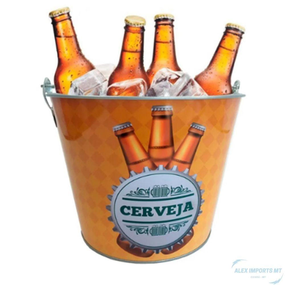 Balde De Gelo Com Abridor 5 Litros Decorado Bonito E Pratico - Le biscuit