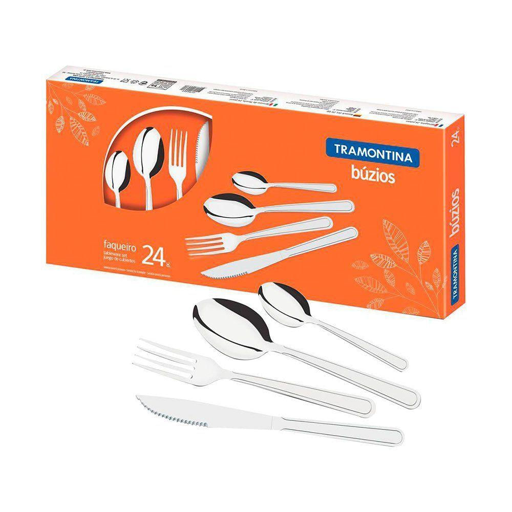 Conjunto Talheres Tramontina 24 Peças Cabos Em Aço Inox - Le biscuit