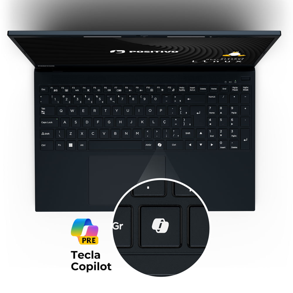 Notebook Positivo Vision R15 AMD® Ryzen 7-5700U Linux 8GB RAM 512GB SSD ...