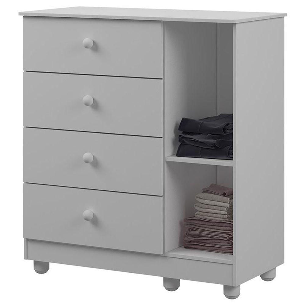 Berço Americano Flex E Cômoda Katatau Branco Brilho - Reller - Le biscuit