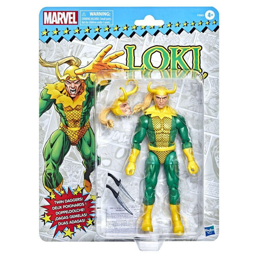 Boneco Marvel Legends Retrô Loki - Hasbro - Le biscuit