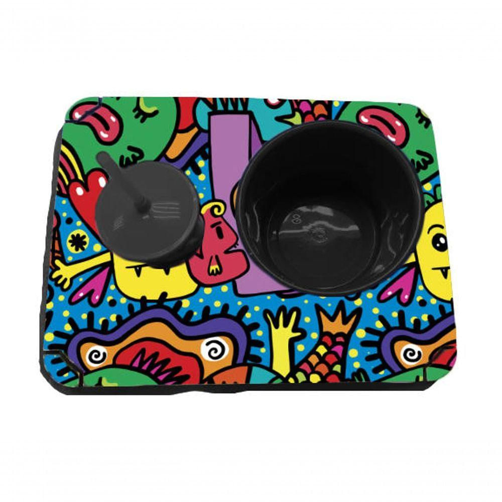 Almofada Pipoca Com Balde + 1 Copo Kit Monstros - Le biscuit