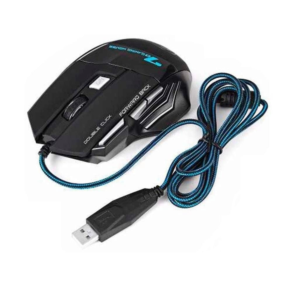 Mouse Gamer X7 Optico Usb 3200dpi com 7 Botões e Led Color - Le biscuit