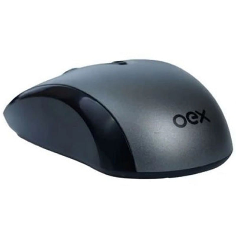 Mouse sem Fio OEX Moby MS407 1000Dpi Preto e Cinza Wireless Receptor ...