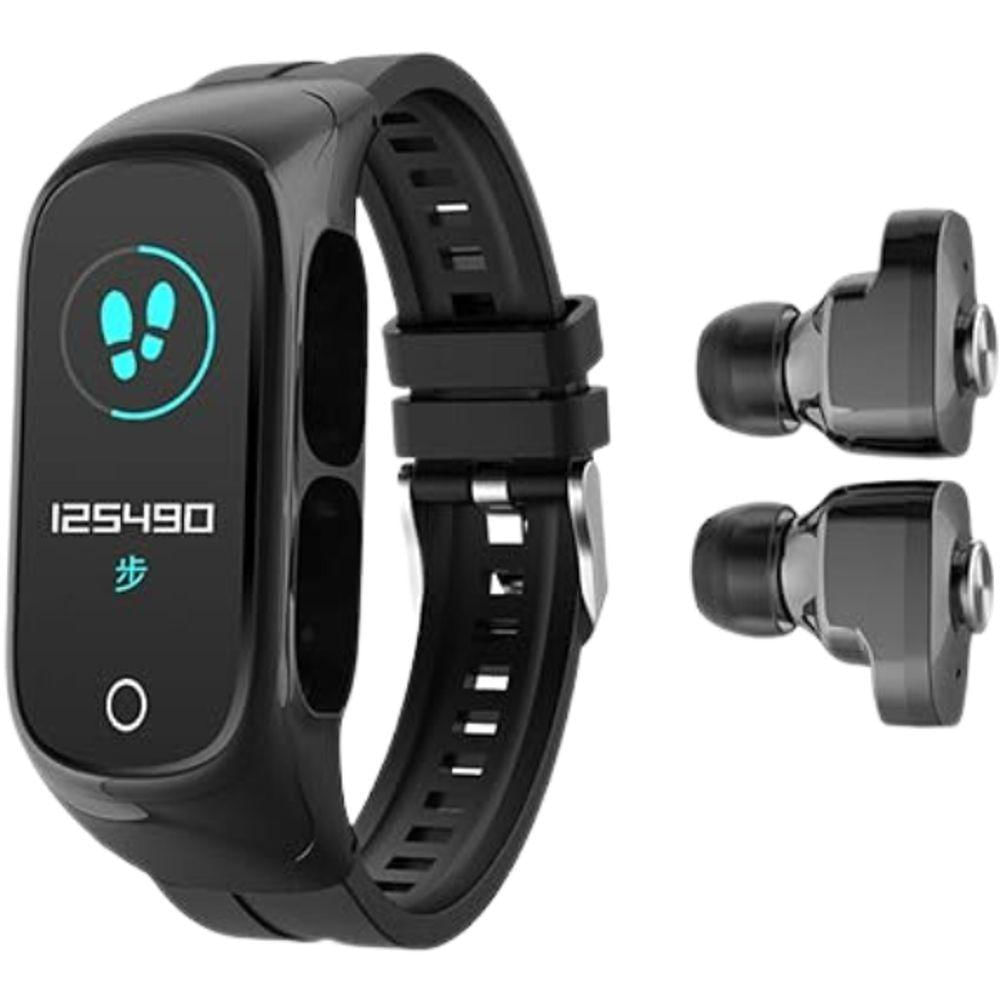 Smartwatch Relógio Inteligente Fone Bluetooth 2 Em 1 N8 preto