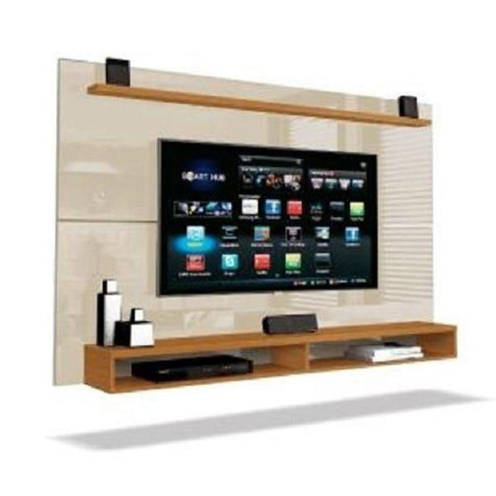 Painel Para Tv Até 65 Polegadas Com Prateleira 1,80m Max Cedro/off ...