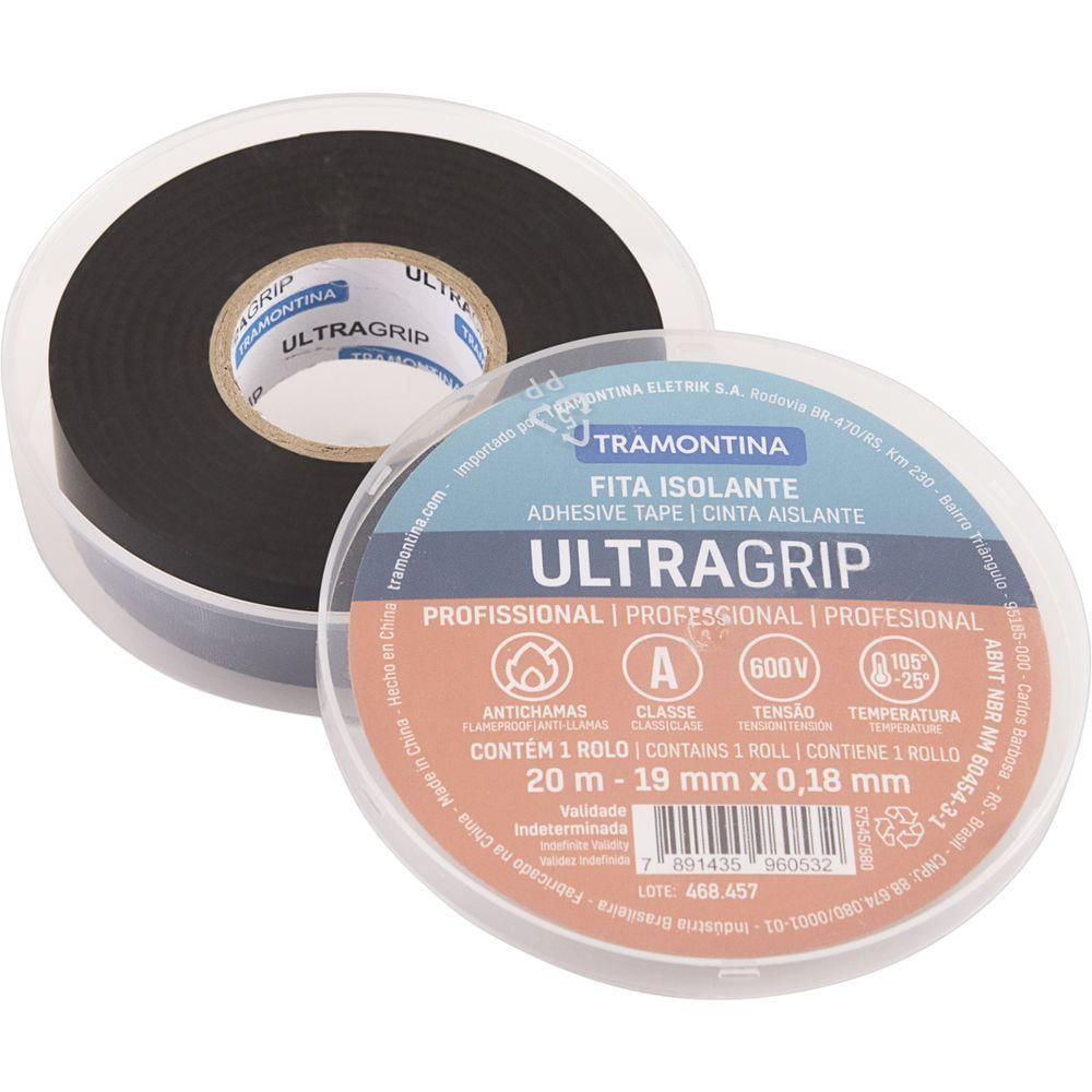 Fita Isolante Classe A 0,18x19 Mm Tramontina Preta 20 M