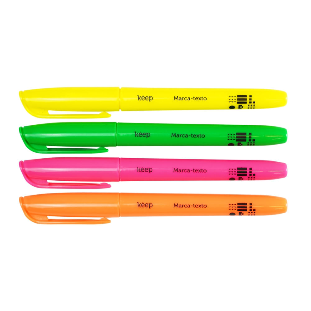 Marca Texto Neon 4 Cores Keep - MR069 - Le biscuit