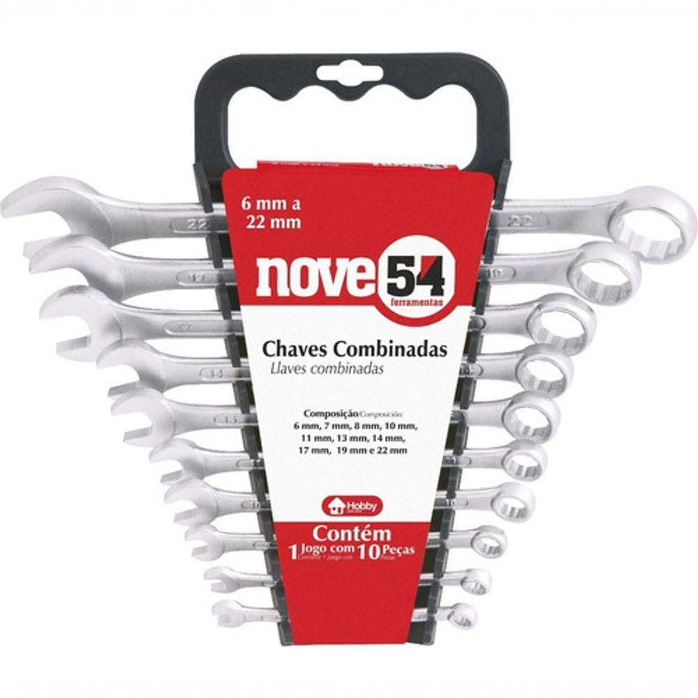 Jogo De Chaves Combinadas 10 Peças 6 A 22mm - Nove 54