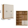Dormitorio Infantil Completo 3 Peças 99210 Nature Off White Plla