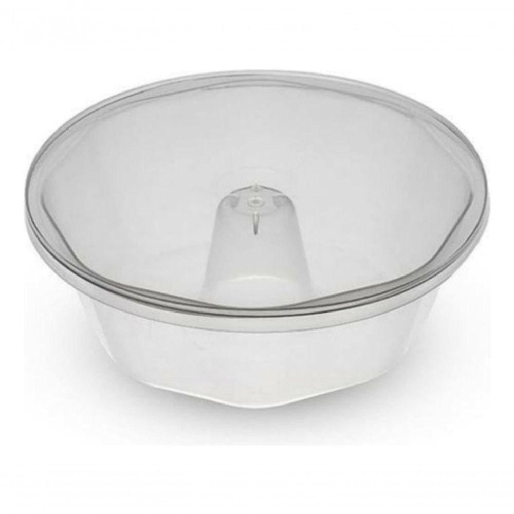 Forma De Pudim Familia 1100ml Forneável Com Tampa 10un.