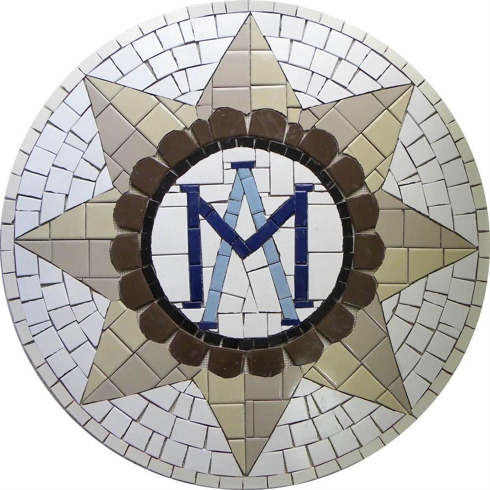 Símbolo Brasão Sacro Emblema De Maria Tamanho 120cm