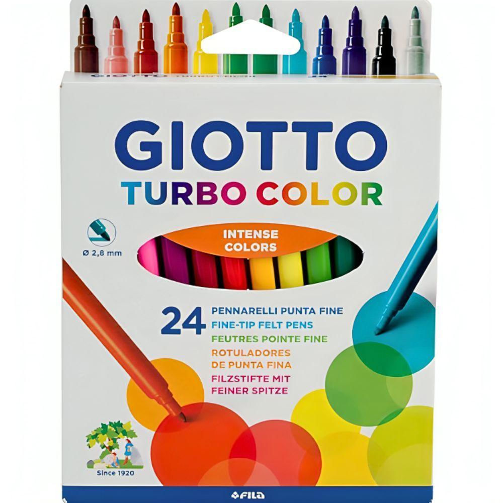 Caneta Hidrocor Turbocolor Giotto 24 Cores