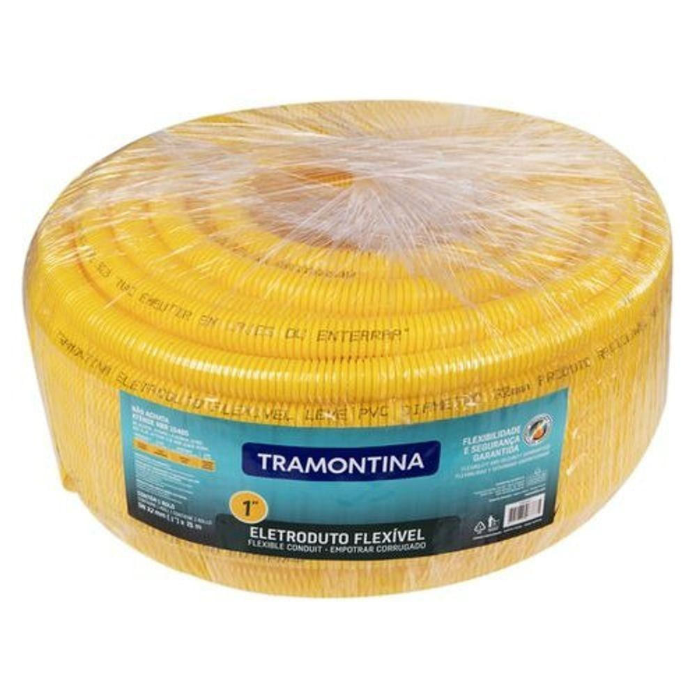 Eletroduto Pvc Corrugado 20mm X 50mt Amarelo Amanco