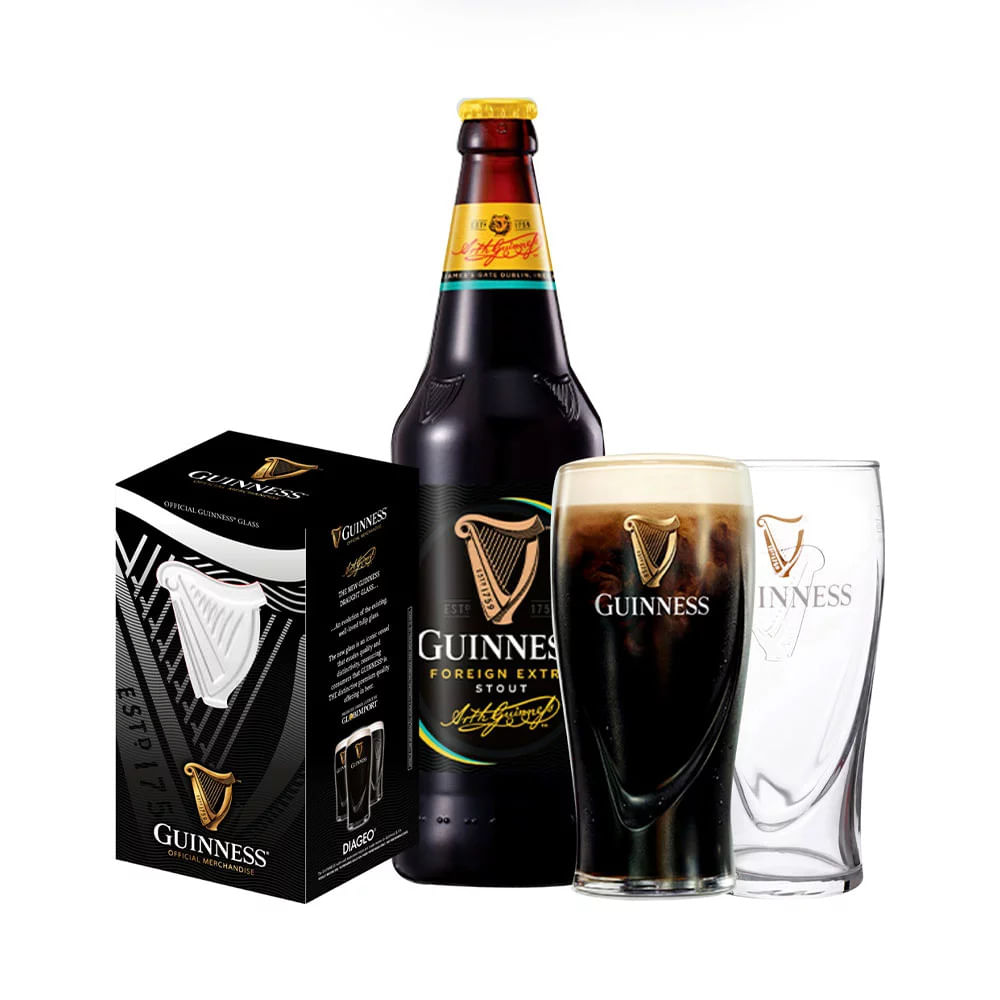 Copo para Chopp Guiness em Vidro Transparente 560ml - Le biscuit