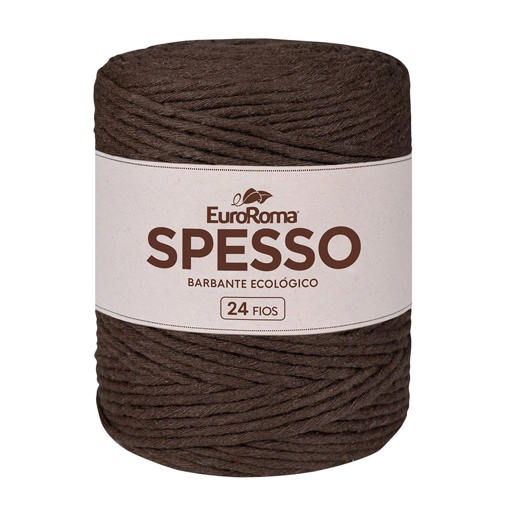 Barbante Spesso Euroroma 4/24 254m Marrom 1Kg
