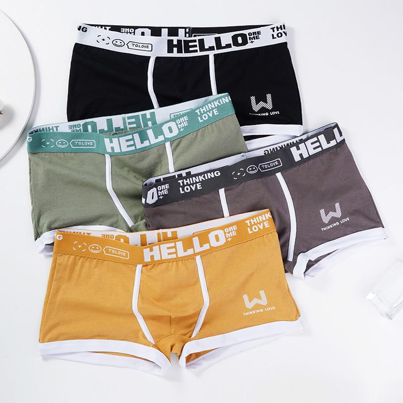Boxers Color Block HELLO para Homens Plus Size