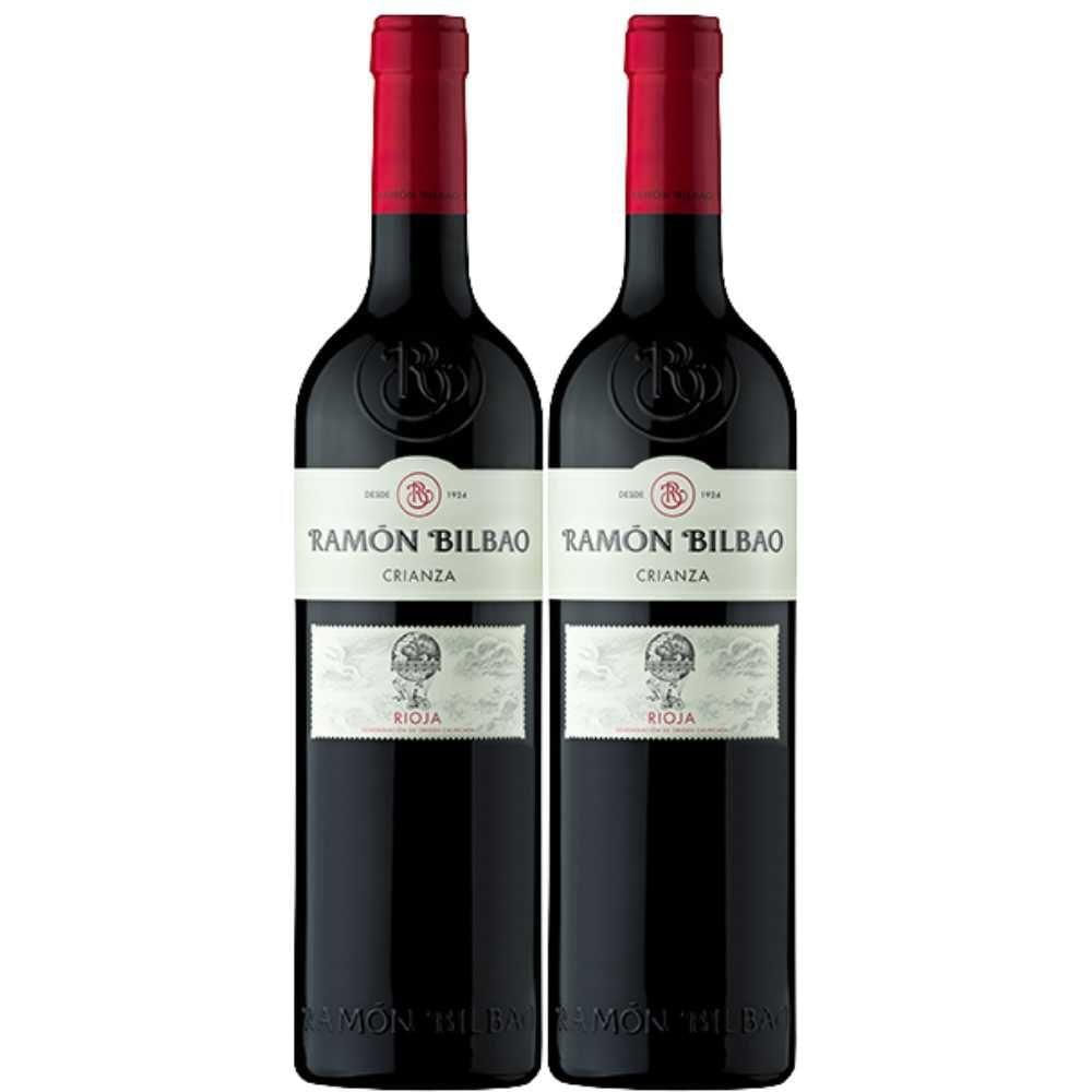 Kit 2 Garrafas Vinho Tinto Ramon Bilbao Crianza Tempranillo 750ml