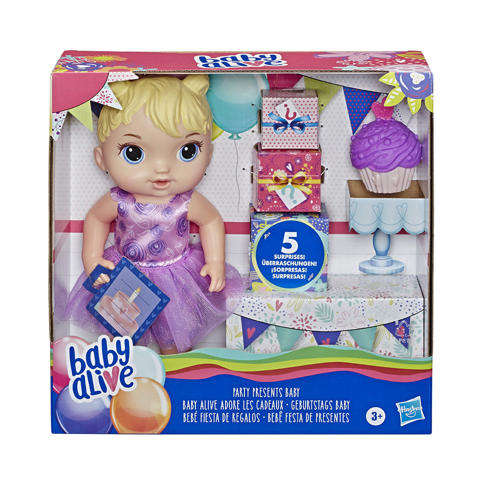 BONECA BABY ALIVE FESTA PRESENTES E8719