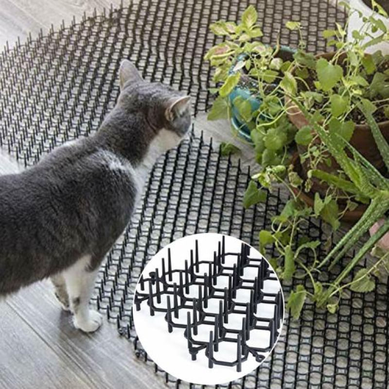 12 Peças de Tapete Anticat Indoor/Outdoor com Espinhos