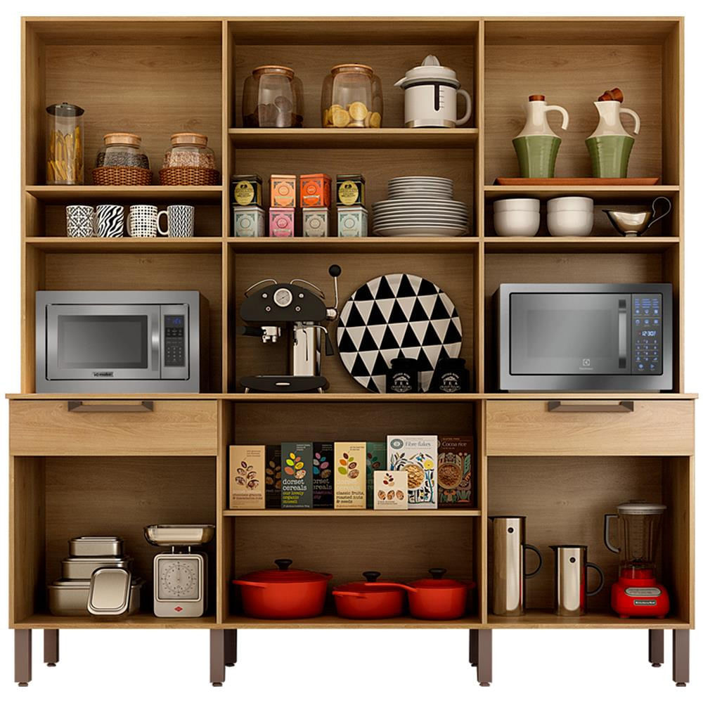 Cozinha Compacta Ímola 8 Portas 2 Gavetas 7 Prateleiras Salleto - Le ...