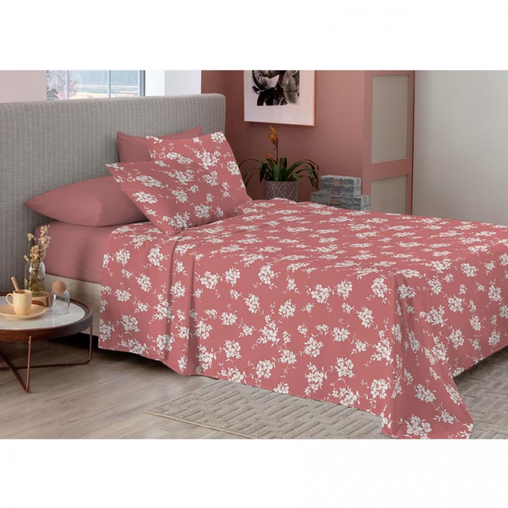 Jogo de Cama Casal Cotton Basic 100 Fios com 3 Peças Camesa - Le biscuit