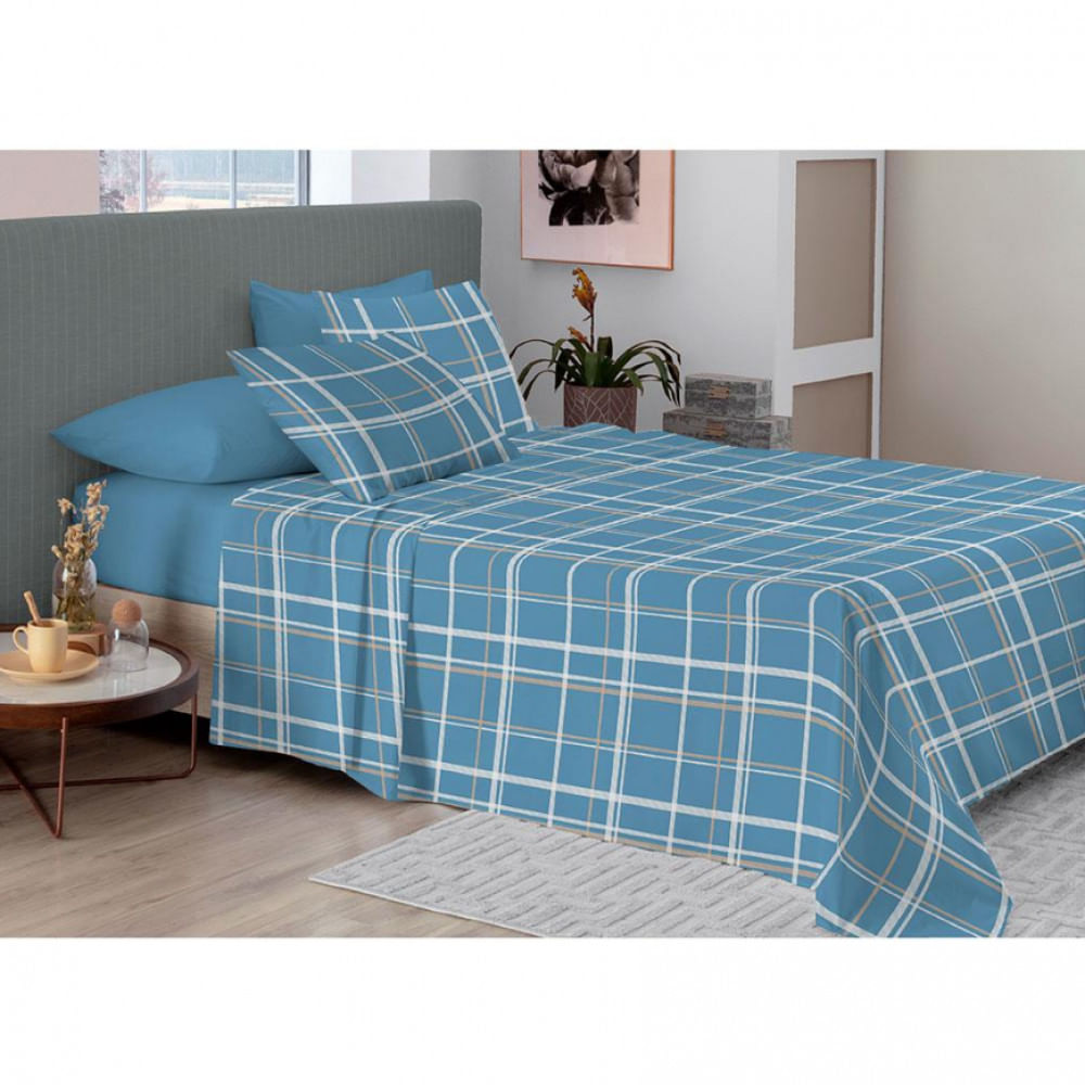 Jogo de Cama Solteiro Cotton Basic 100 Fios com 2 Peças Camesa - Le biscuit