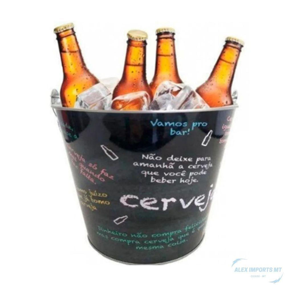 Balde De Gelo Com Abridor 5 Litros Decorado De Mesa - Le biscuit