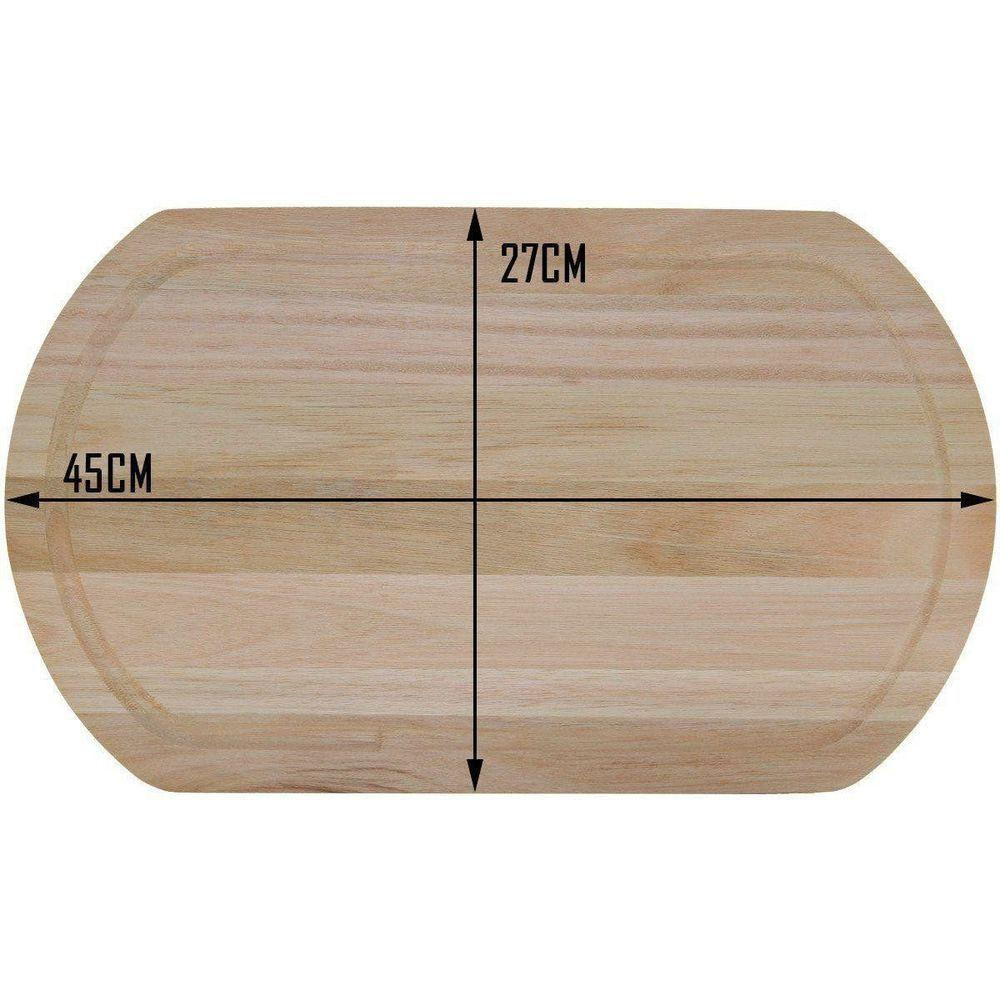 Tábua De Madeira Eucalipto Oval Para Corte Churrasco - Le biscuit