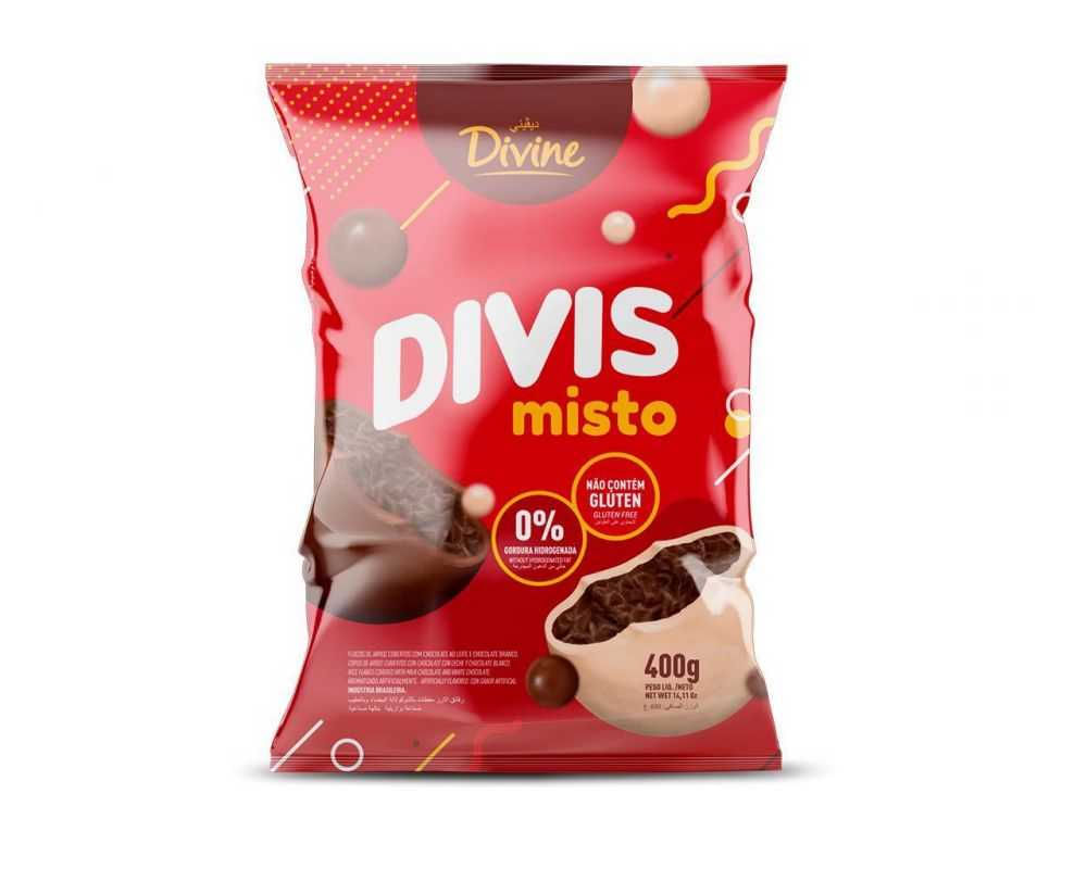 DIVIS CHOCOLATE BRANCO E AO LEITE 400G DIVINE - Le biscuit