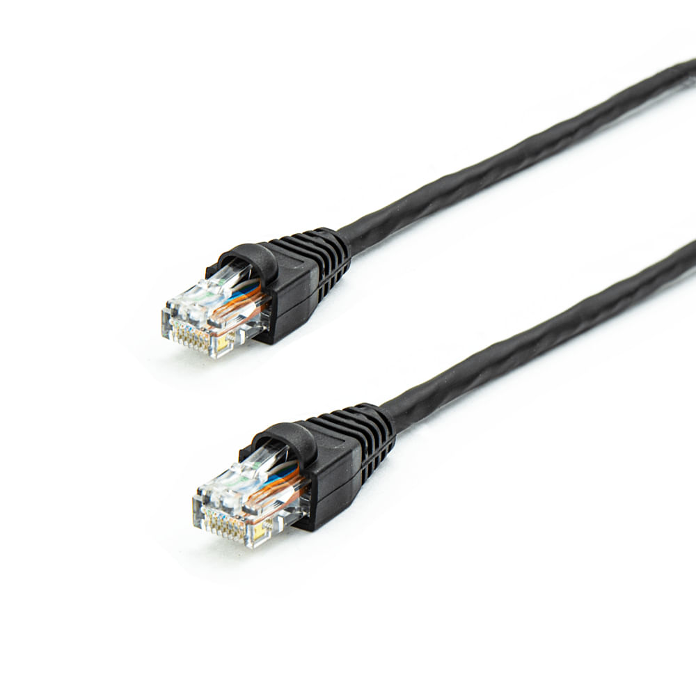 Cabo de Rede Nexans Cat5e Montado Preto - 15 Metros - Le biscuit