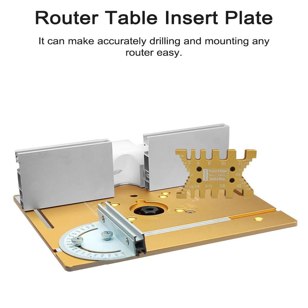 Conjunto de 4 Placas de Inserção para Mesa de Router em Alumínio