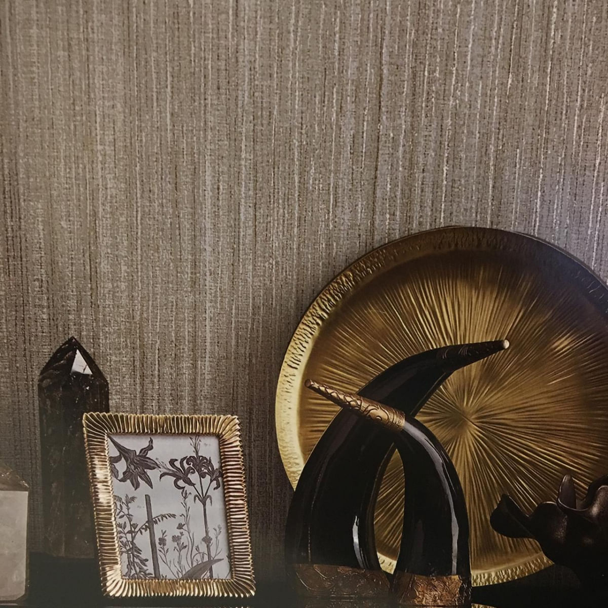 Papel de Parede Flow Linhas e Fios de Ouro A8040207 - Rolo: 10m x 0,53m ...