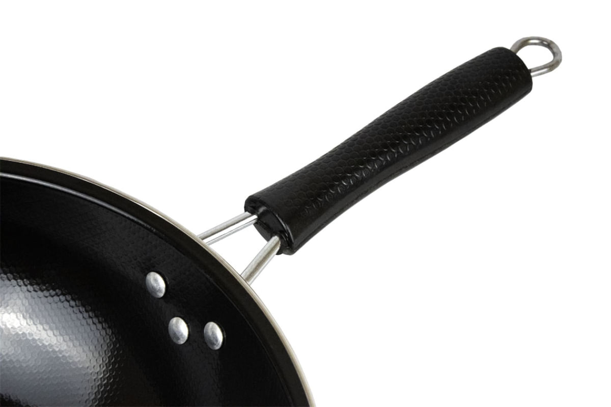 Frigideira Ferro Inox Antiaderente Profissional Wok Restaurante 34 cm ...