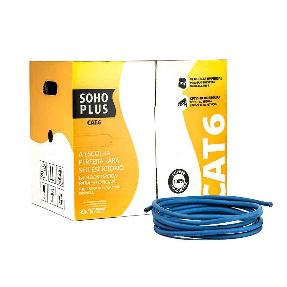 Cabo de Rede Cat6 Furukawa Sohoplus Azul - 3 Metros - Le biscuit