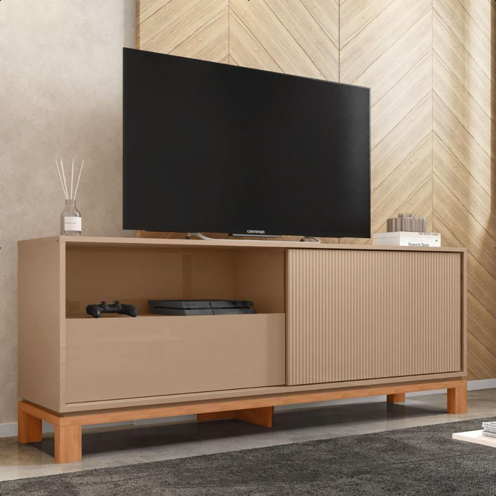 Bancada Rack Para Tv Até 55 Polegadas Jace Marrom Caemmun