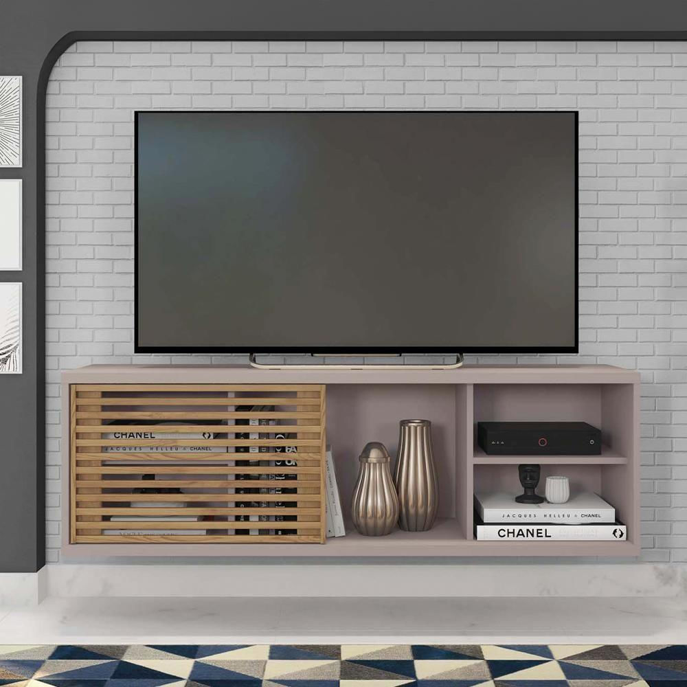 Rack Bancada Para Tv 55 Polegadas Multiverso Cinza Caemmun