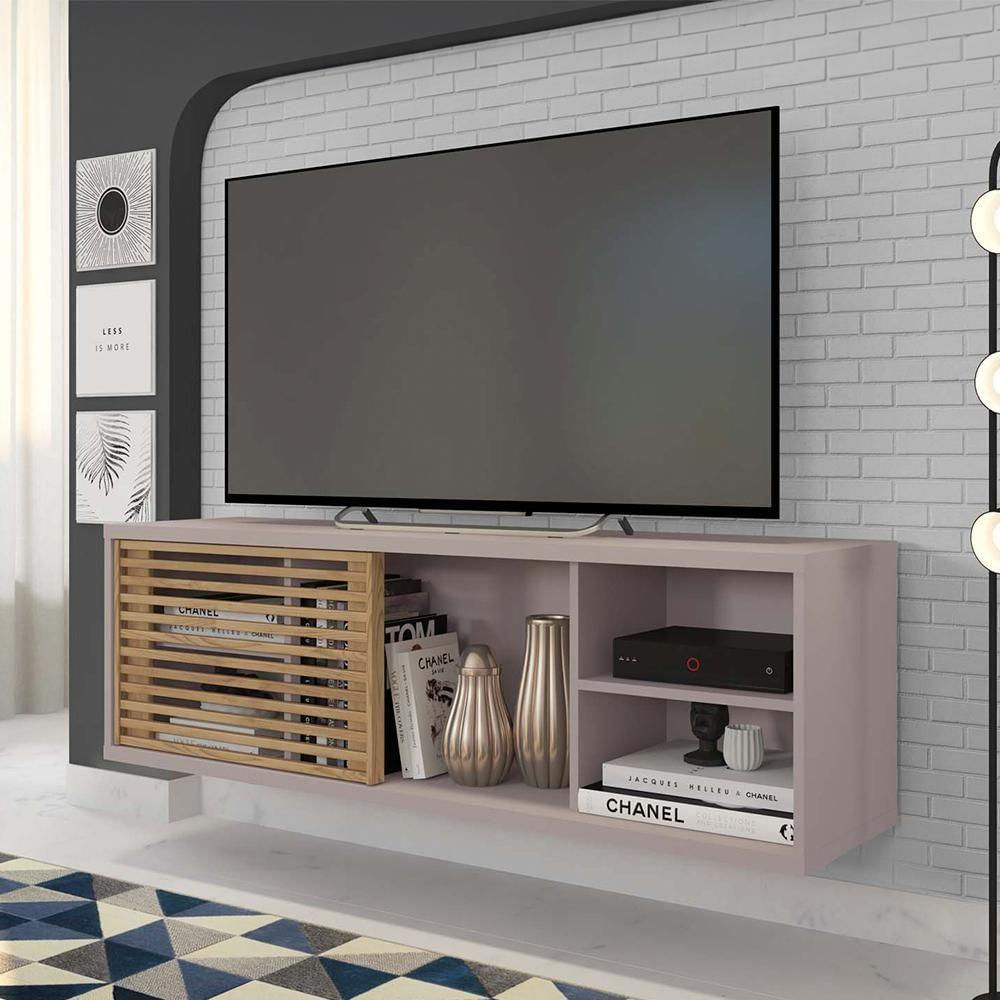 Rack Bancada Para Tv 55 Polegadas Multiverso Cinza Caemmun