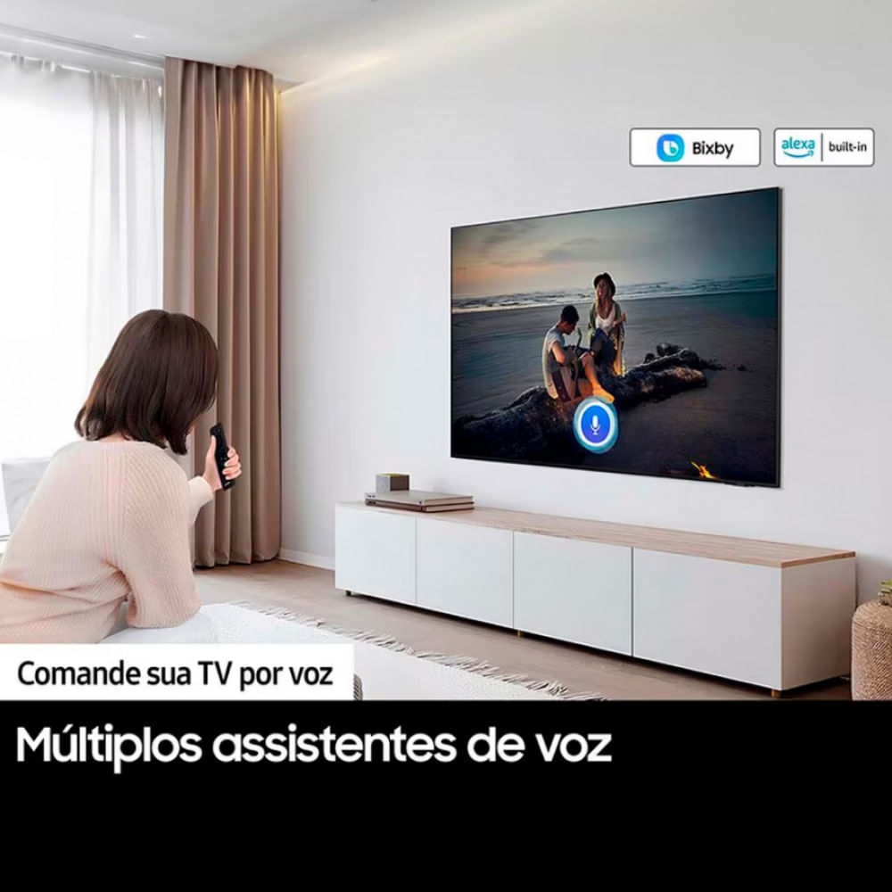 Smart TV 75 Samsung 75DU7700 LED, Processador Crystal 4K, Gaming Hub ...