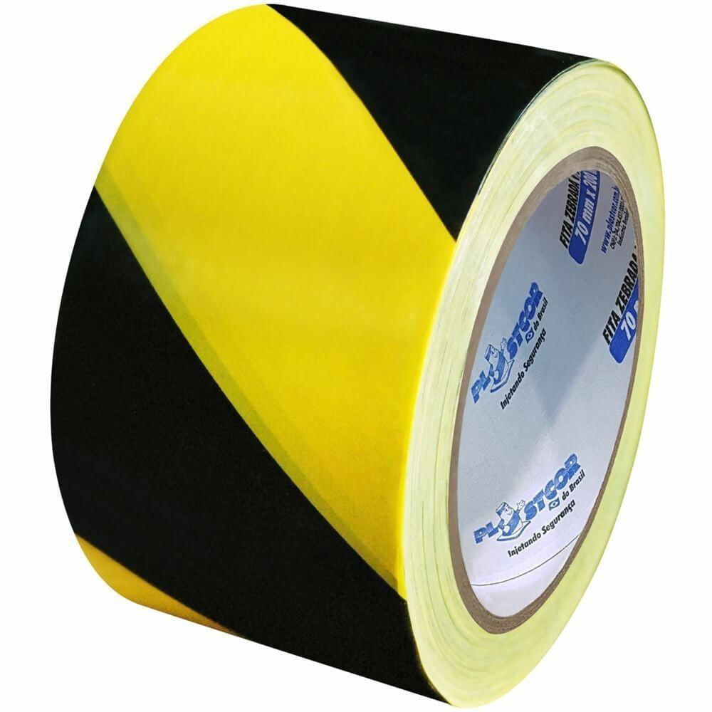 Fita Zebrada Preta E Amarela 150 Metros - 700.00085 - Plastcor