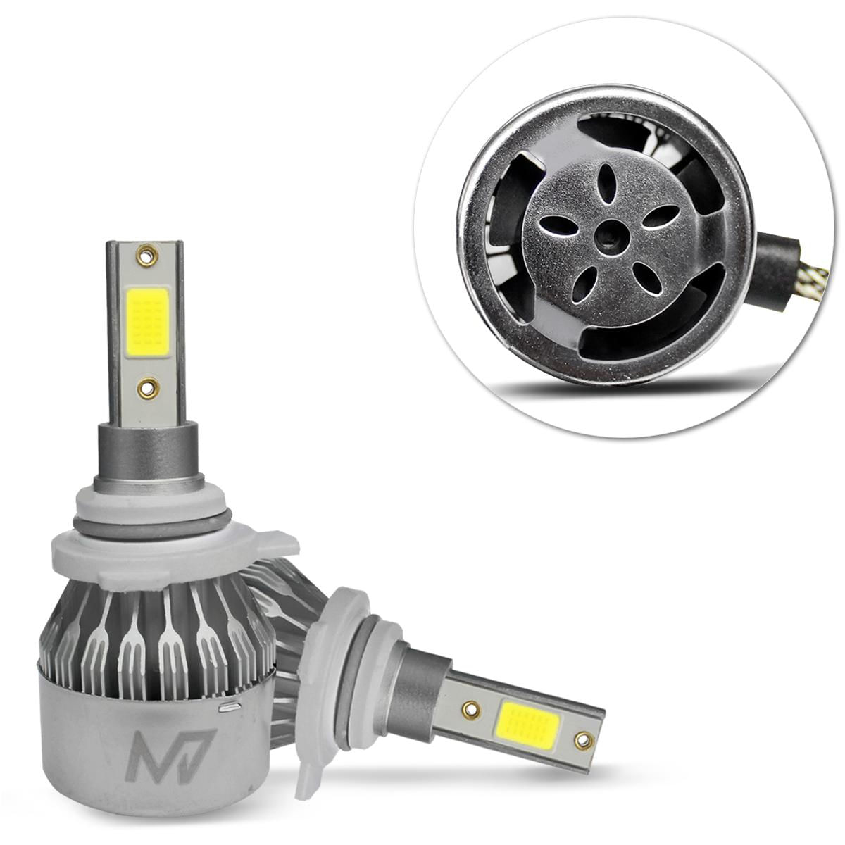 Kit Lâmpadas LED H4 6000k Headlight R8 M7 3200 Lumens 38w - Le biscuit