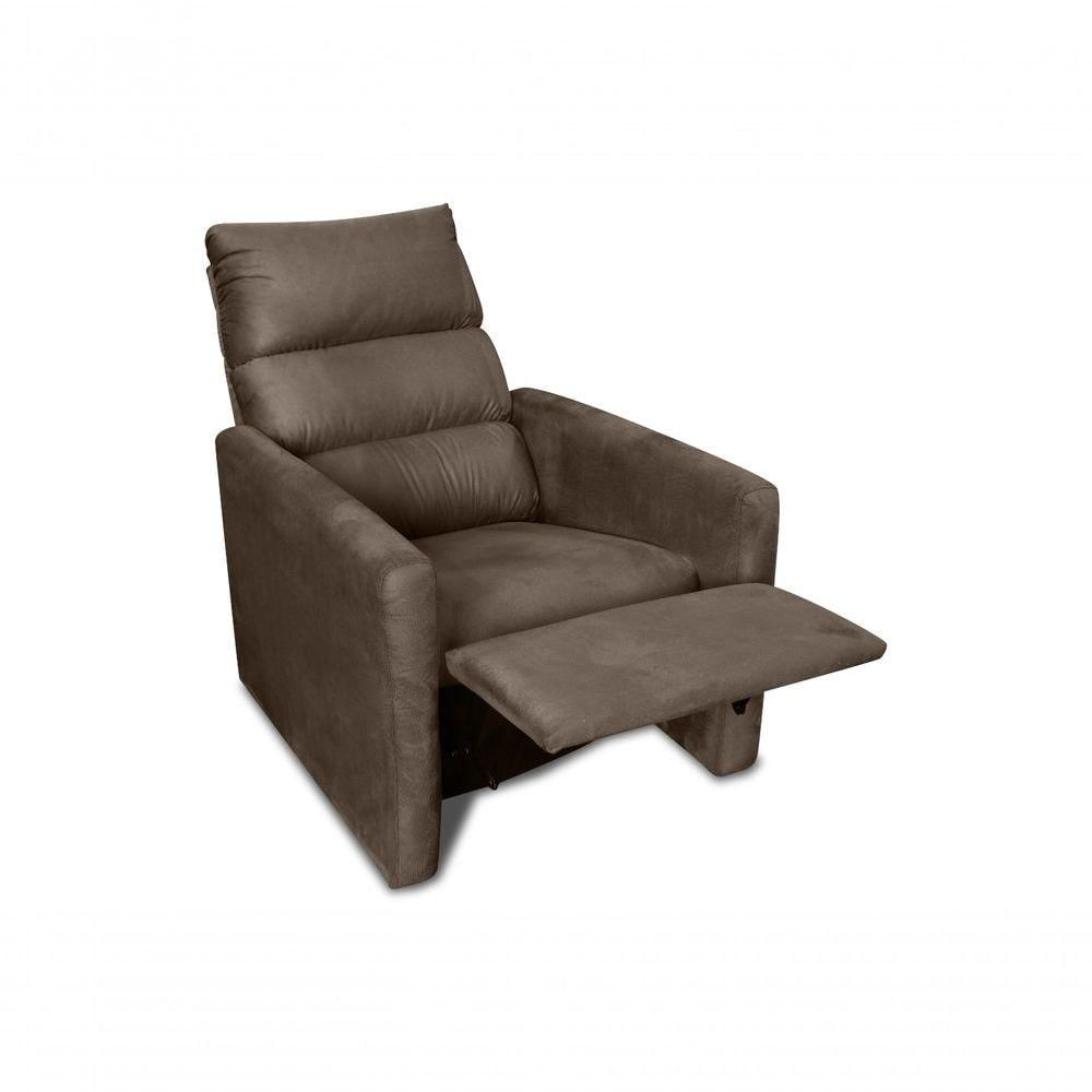 Poltrona Reclinável Mx-14 Turin Veludo Ligh Marrom B-256