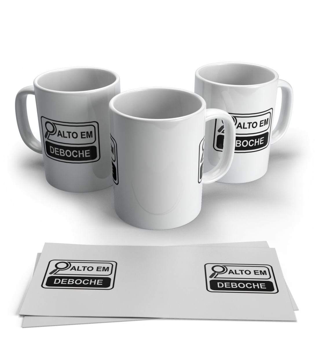Caneca de Porcelana Meme Alto Em Deboche